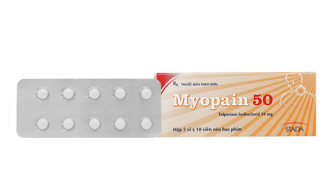 Myopain 50mg trị triệu chứng co cứng sau đột quỵ ở người lớn (5 vỉ x 10 ...