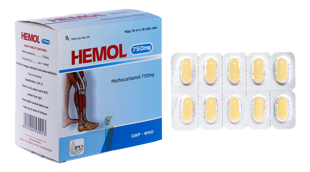 Hemol 750mg trị rối loạn cơ xương cấp (10 vỉ x 10 viên) - 08/2025 ...