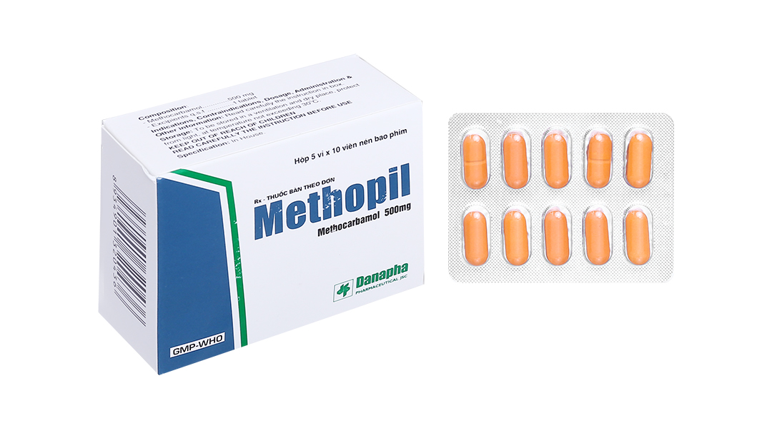 Methopil 500mg trị đau lưng cấp tính do co thắt cơ, xương, khớp (5 vỉ x ...