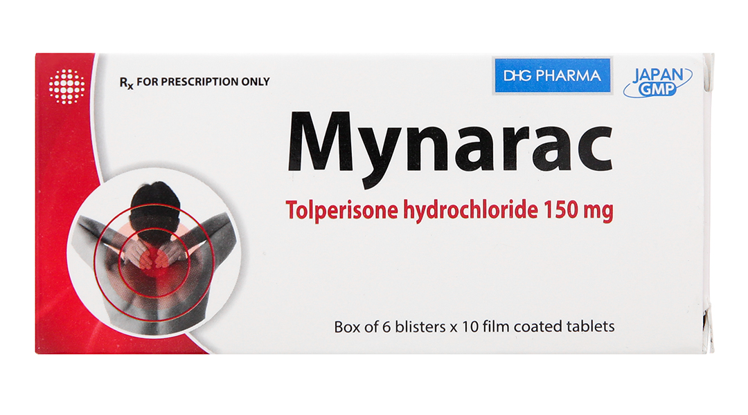 Mynarac 150mg điều trị triệu chứng co cứng cơ sau đột quỵ (6 vỉ x 10 ...