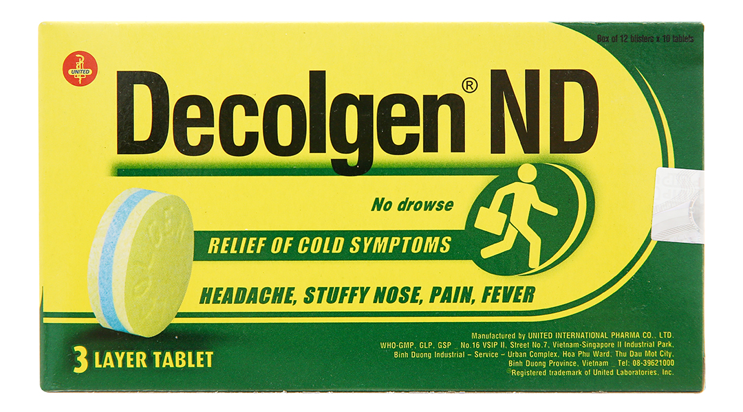 Thuốc Decolgen ND trị các triệu chứng cảm (12 vỉ x 10 viên) - 08/2025 ...