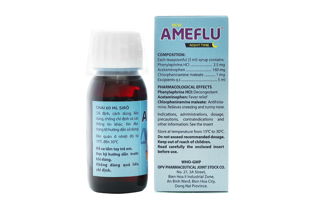 Siro New Ameflu Night Time giảm triệu chứng cảm lạnh (60ml) - 10/2025 ...
