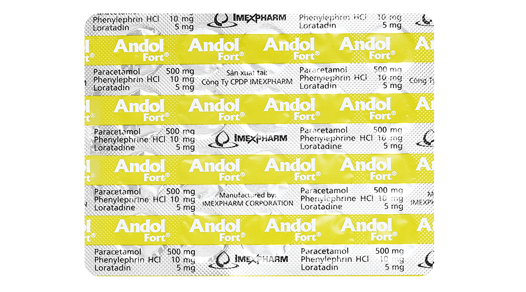 Andol Fort điều trị triệu chứng cảm cúm (25 vỉ x 20 viên) - 12/2025 ...