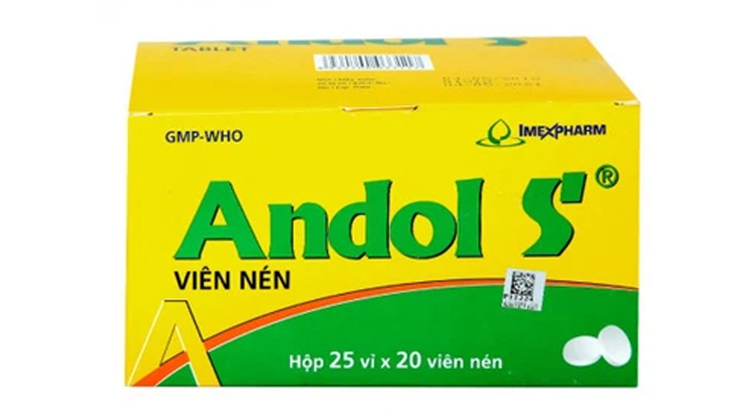 Thuốc Andol S trị các triệu chứng cảm, sốt, đau đầu (25 vỉ x 20 viên ...