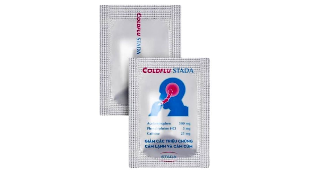 Coldflu Stada trị các triệu chứng cảm cúm: sốt, đau và xung huyết mũi ...