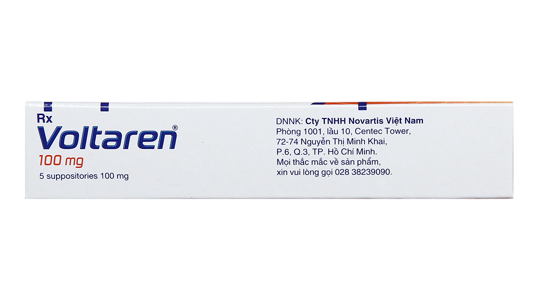 Thuốc Voltaren 100mg đặt hậu môn công dụng giảm đau, kháng viêm - 01/ ...