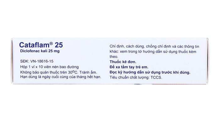 Thuốc Cataflam 25mg hộp 10 viên-Nhà thuốc An Khang