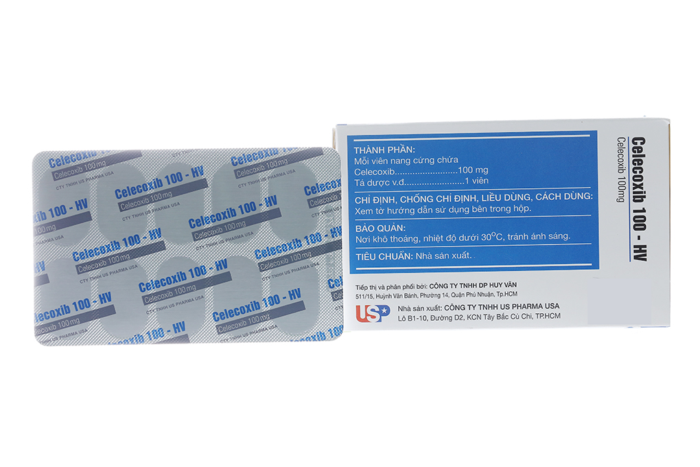 Celecoxib 100-HV giảm đau, kháng viêm xương khớp (10 vỉ x 10 viên) - 01 ...