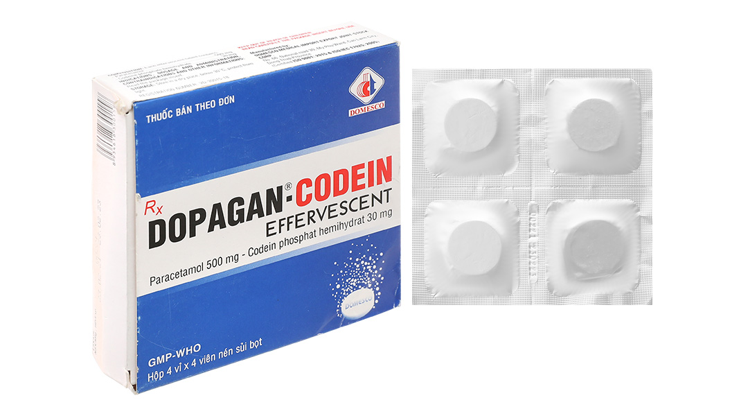 Viên sủi Dopagan-Codein Effervescent trị cơn đau mức độ trung bình (4 ...