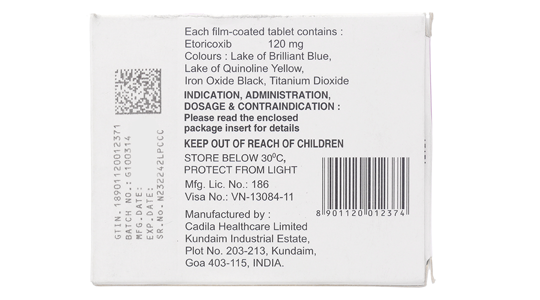 Thuốc Nucoxia 120 giảm đau, kháng viêm xương khớp (10 vỉ x 10 viên ...