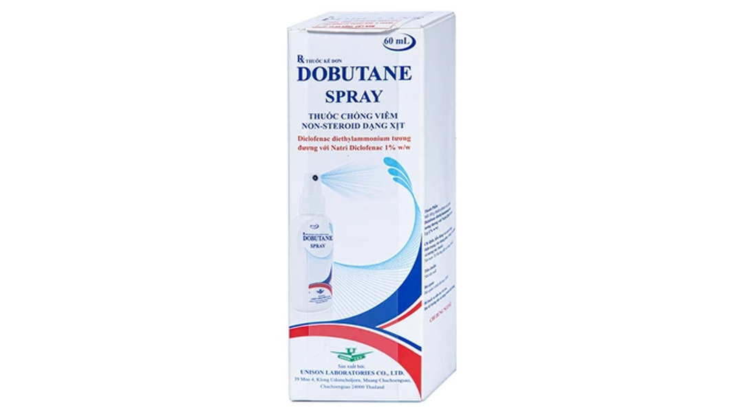 Dung dịch xịt Dobutane Spray 1g/100g giúp giảm đau, chống viêm bình ...