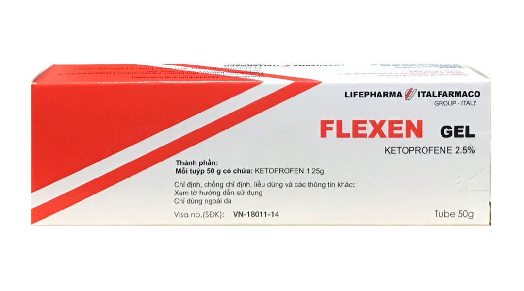 Flexen Gel trị đau cơ, bong gân, bầm tím, trật khớp tuýp 50g - 09/2024 | nhathuocankhang.com