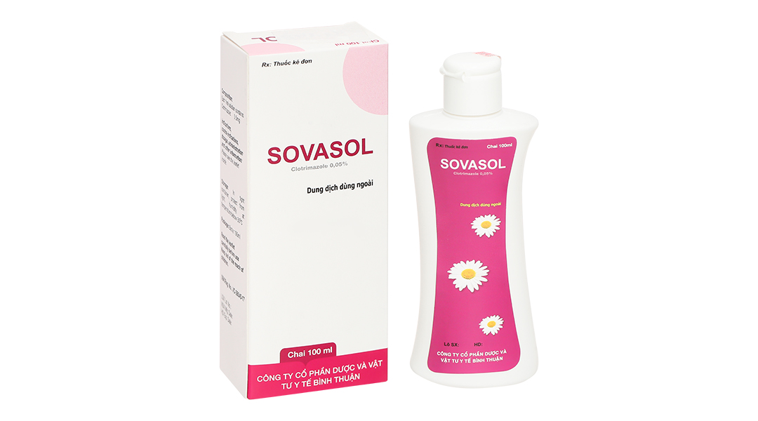 Dung dịch dùng ngoài Sovasol 0,05% điều trị nhiễm nấm Candida chai ...
