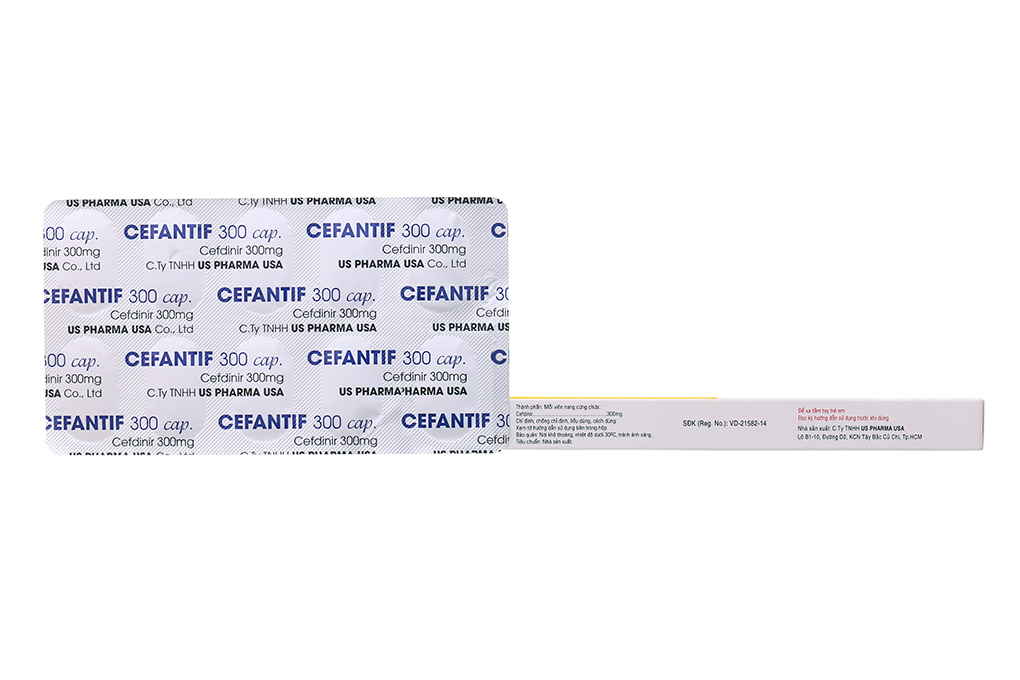 Cefantif 300 Cap trị nhiễm khuẩn từ nhẹ đến vừa (1 vỉ x 10 viên) - 08/ ...