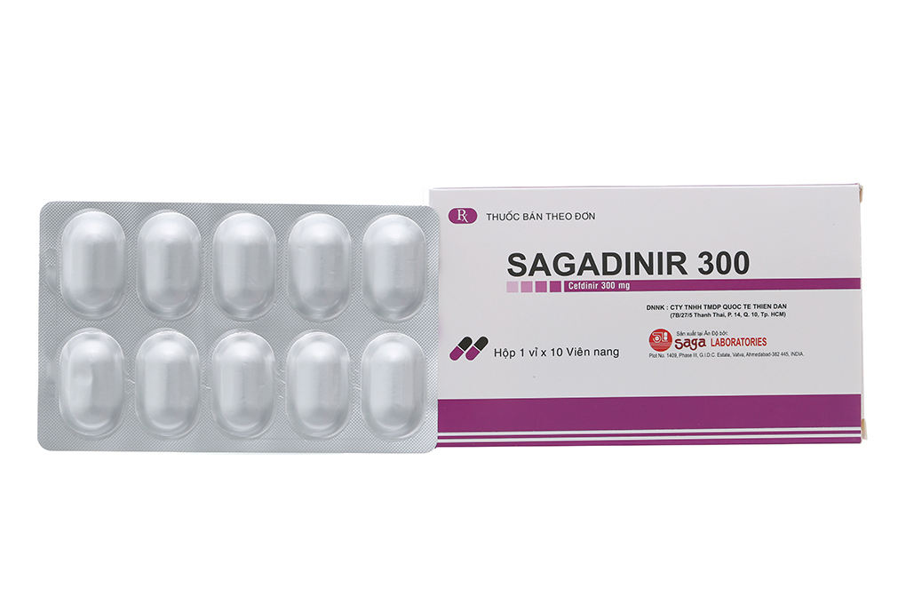 Sagadinir 300 trị nhiễm khuẩn (1 vỉ x 10 viên) - 10/2025 ...