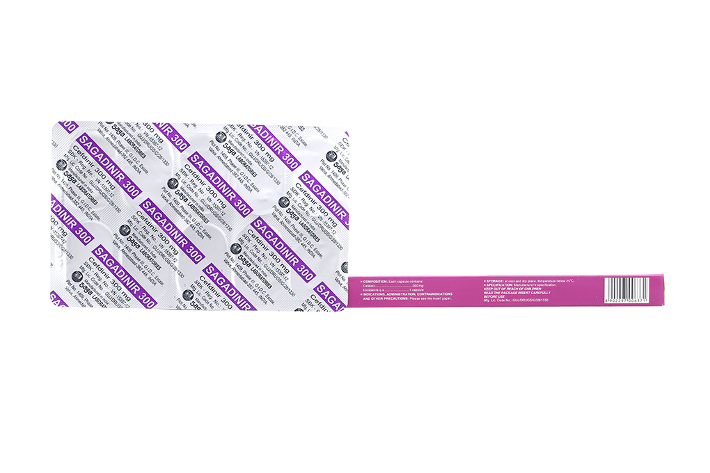 Sagadinir 300 trị nhiễm khuẩn (1 vỉ x 10 viên) - 10/2025 ...