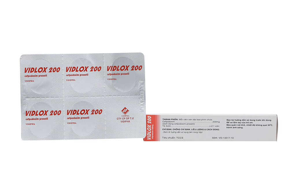 Vidlox 200 trị nhiễm khuẩn (2 vỉ x 5 viên) - 12/2025 | nhathuocankhang.com