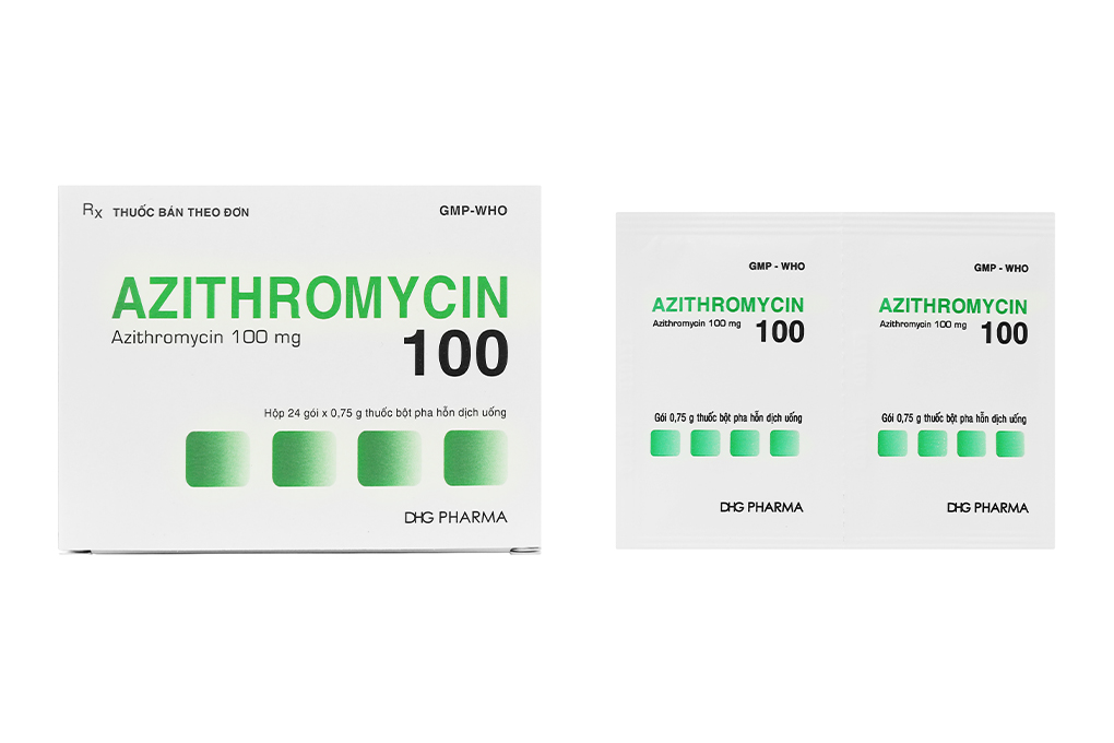 Thuốc Azithromycin 100 trị nhiễm khuẩn hộp 24 gói - 10/2025 ...