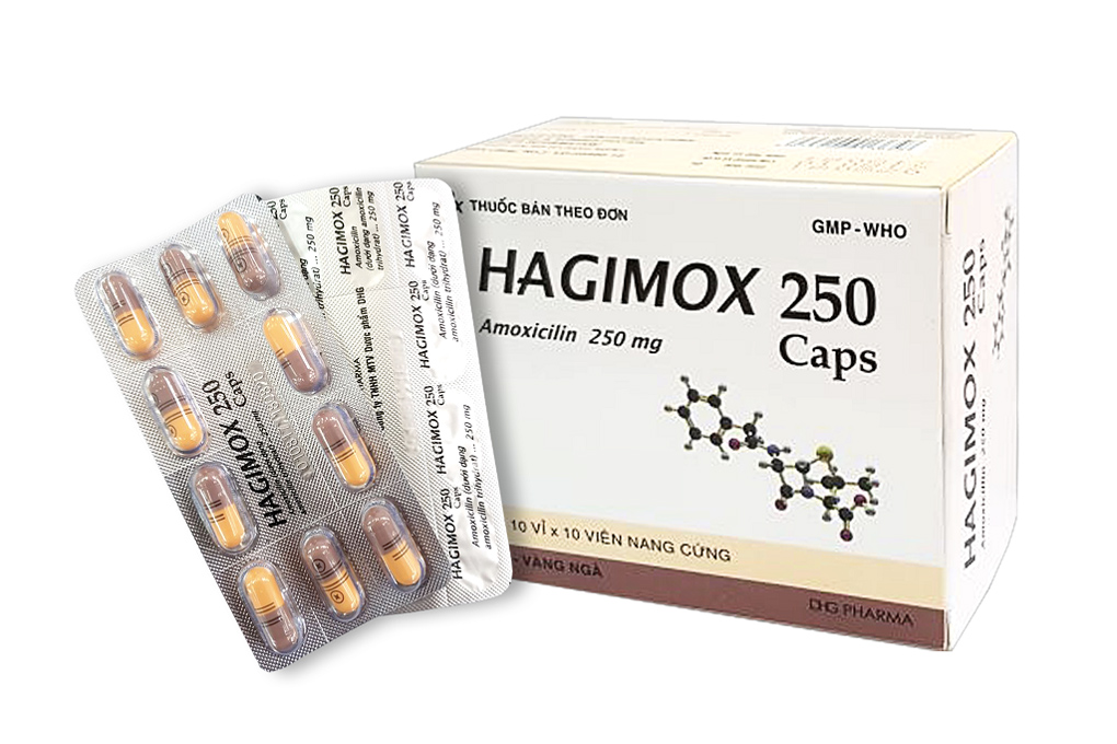 Hagimox 250 Caps trị nhiễm khuẩn (10 vỉ x 10 viên) - 12/2025 ...