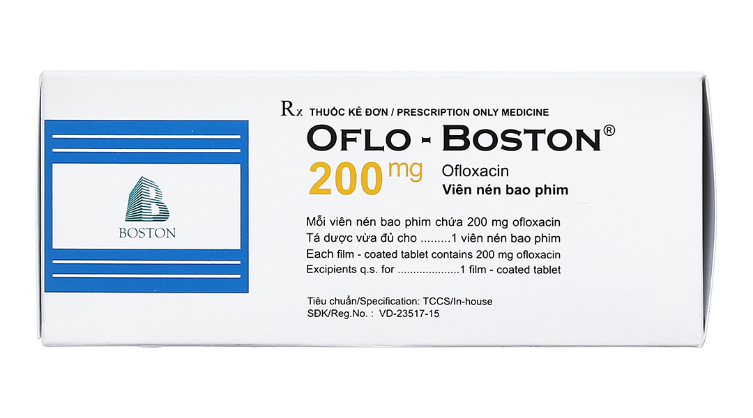 Oflo - Boston 200mg trị nhiễm khuẩn (10 vỉ x 10 viên) - 07/2025 ...