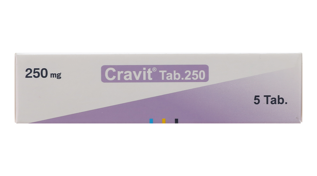 Cravit Tab 250 trị nhiễm khuẩn (1 vỉ x 5 viên) - 10/2025 ...