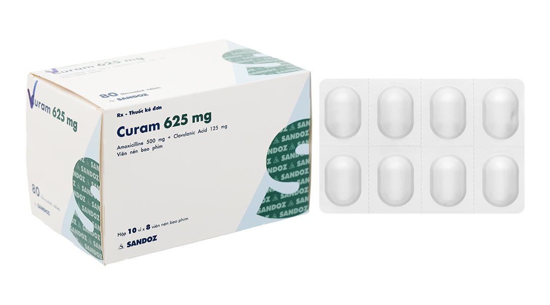 Curam 625mg trị nhiễm khuẩn (10 vỉ x 8 viên) - 09/2025 ...