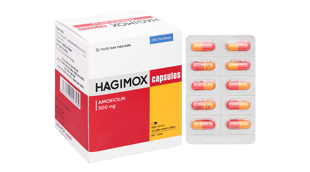 Hagimox Capsules 500mg trị nhiễm khuẩn (10 vỉ x 10 viên) - 01/2026 ...