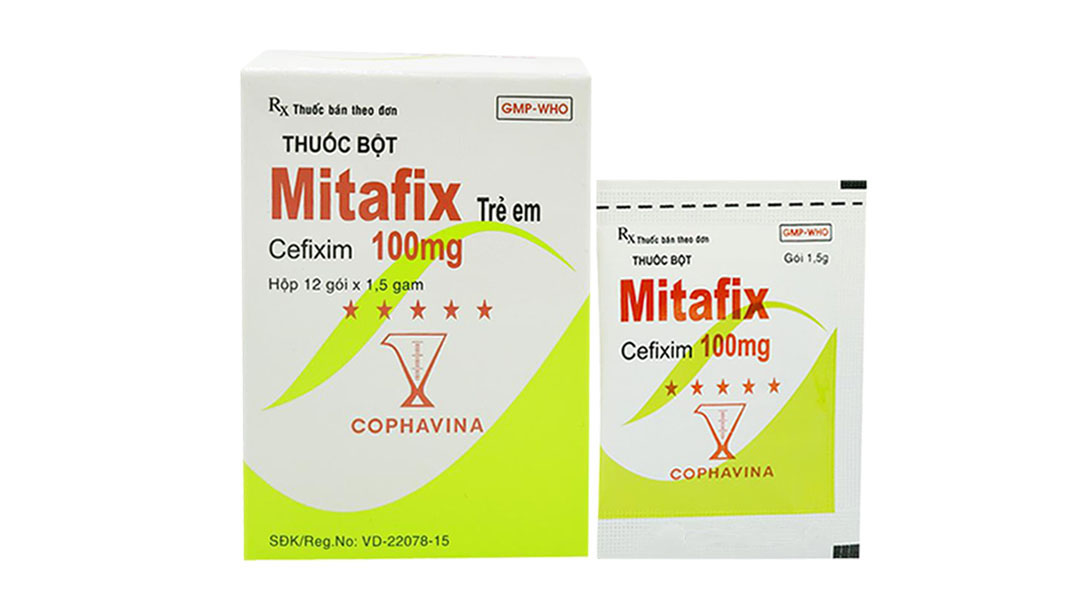 Thuốc bột Mitafix trẻ em 100mg trị nhiễm khuẩn (12 gói x 1,5g) - 09/ ...