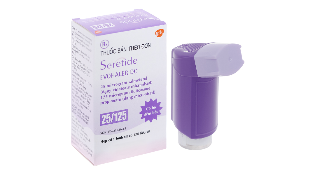 Thuốc xịt Seretide Evohaler DC 25/125mcg trị hen suyễn - 01/2026 ...