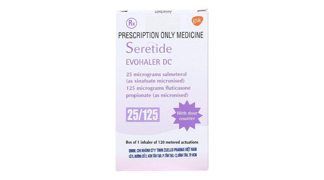 Thuốc xịt Seretide Evohaler DC 25/125mcg trị hen suyễn - 08/2025 ...