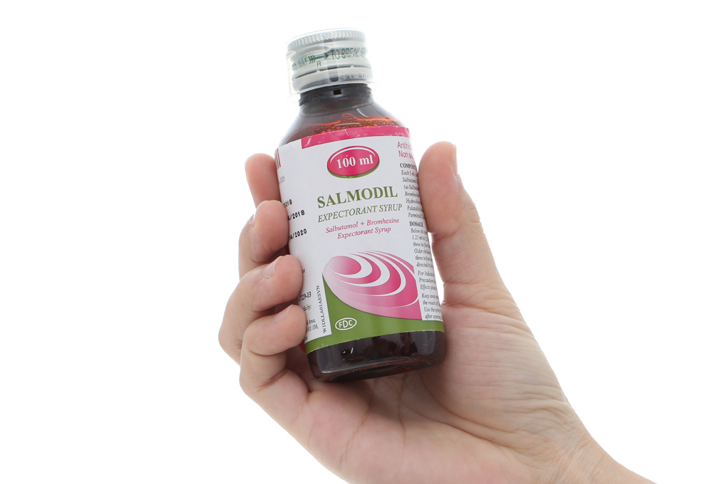 Siro Salmodil Expectorant 40/80mg trị ho đàm, viêm phế quản chai 100ml ...