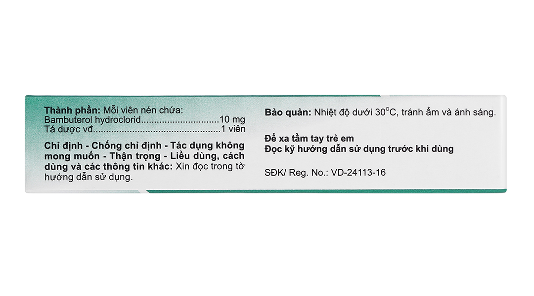 Thuốc Baburol 10 mg trị hen phế quản, viêm phế quản mạn tính (3 vỉ x 10 ...