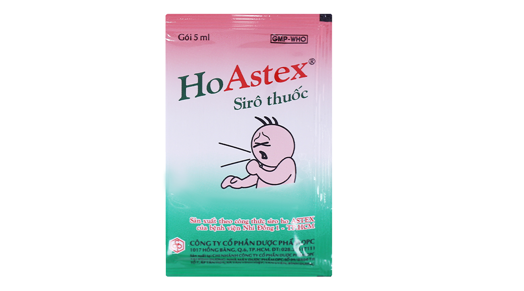 Siro HoAstex trị ho, viêm phế quản (30 gói x 5ml) - 09/2025 ...