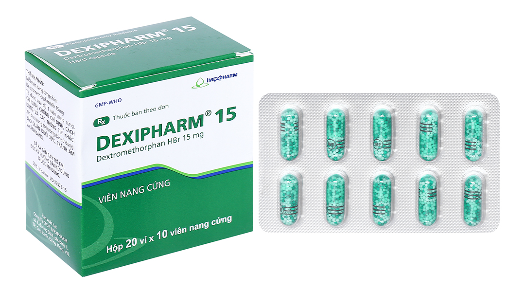 Dexipharm 15 trị ho khan, ho do kích ứng (20 vỉ x 10 viên) - 08/2025 ...