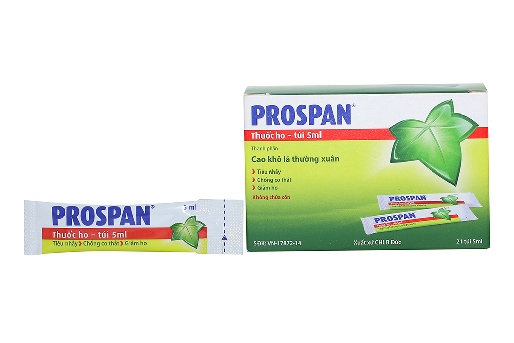 Siro Prospan trị ho, viêm phế quản (21 gói x 5ml) - 10/2025 ...