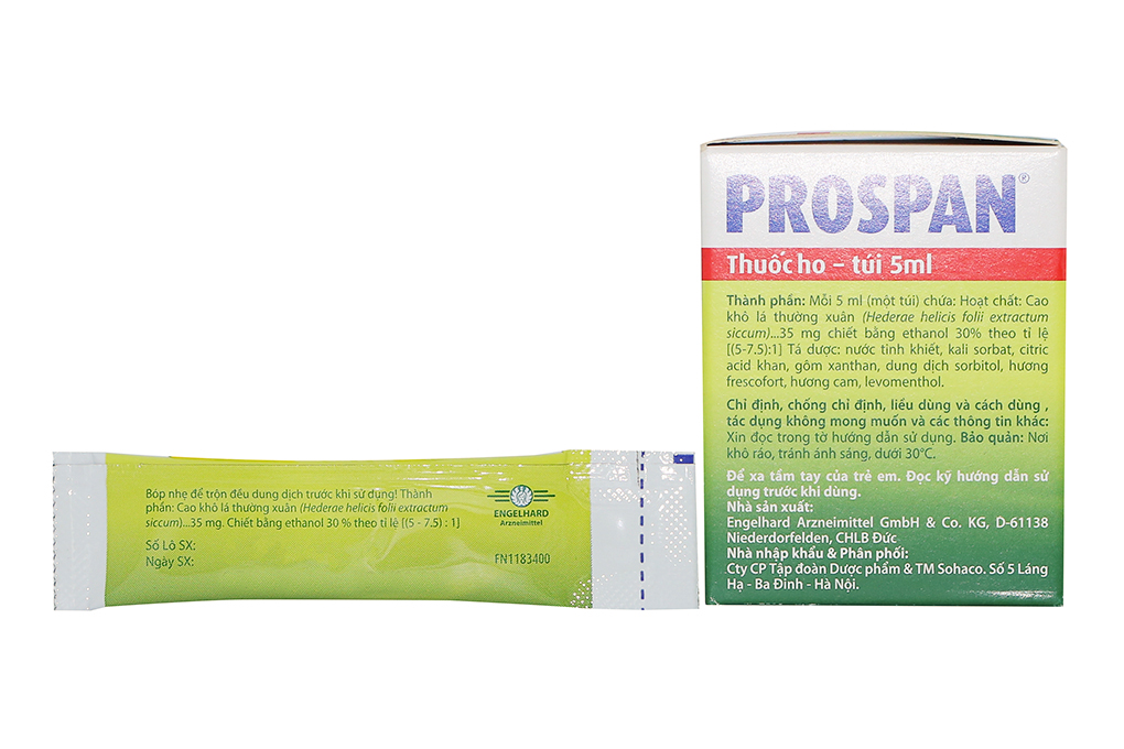 Siro Prospan trị ho, viêm phế quản (21 gói x 5ml) - 02/2026 ...