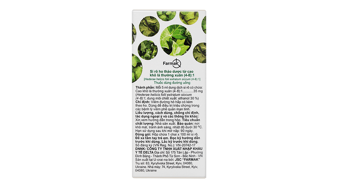 Siro Pectolvan Ivy trị ho, triệu chứng viêm phế quản - 01/2026 ...