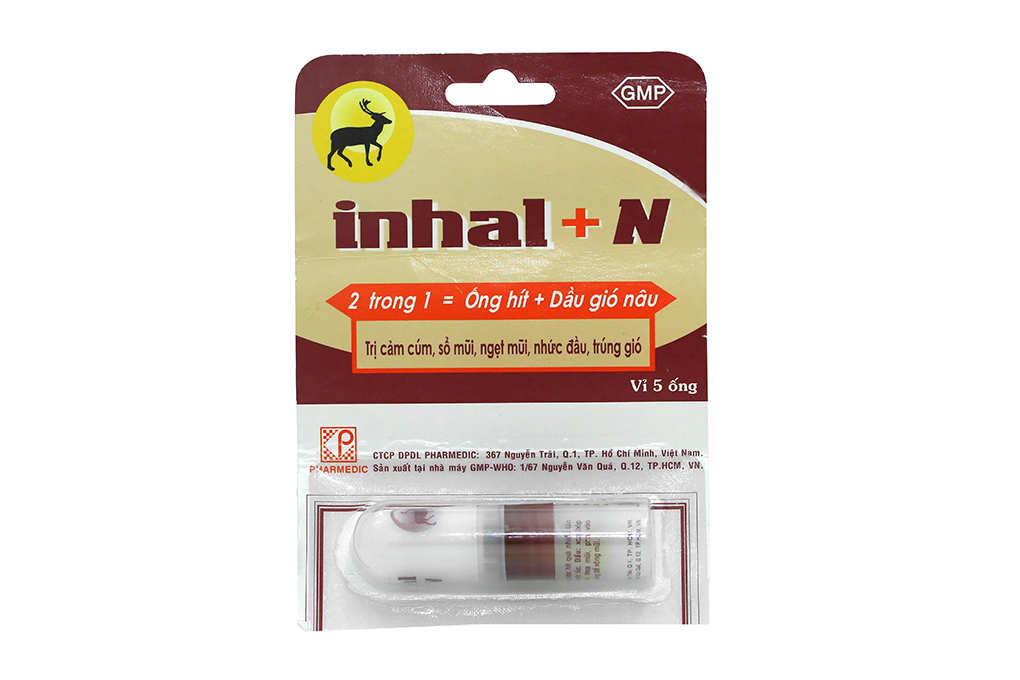 Ống hít Inhal + N Pharmedic trị cảm cúm, nghẹt mũi vỉ 5 ống - 08/2025 ...
