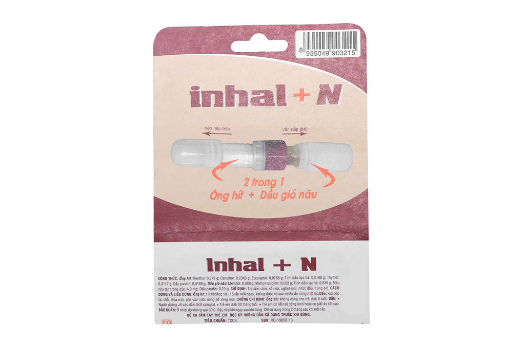 Ống hít Inhal + N Pharmedic trị cảm cúm, nghẹt mũi vỉ 5 ống - 08/2025 ...