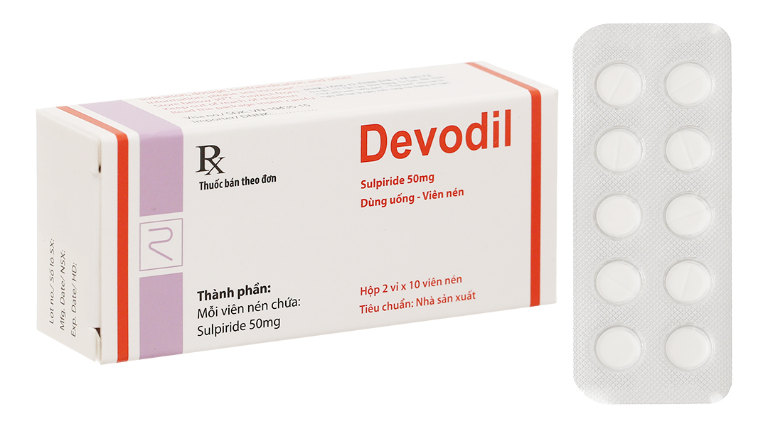 Thuốc Devodil 50mg trị rối loạn hành vi, triệu chứng lo âu (2 vỉ x 10 ...