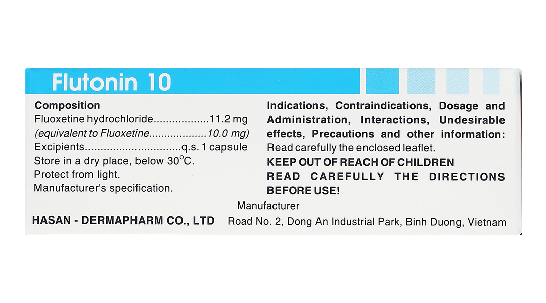 Thuốc Flutonin 10 trị trầm cảm, rối loạn lưỡng cực (3 vỉ x 10 viên ...