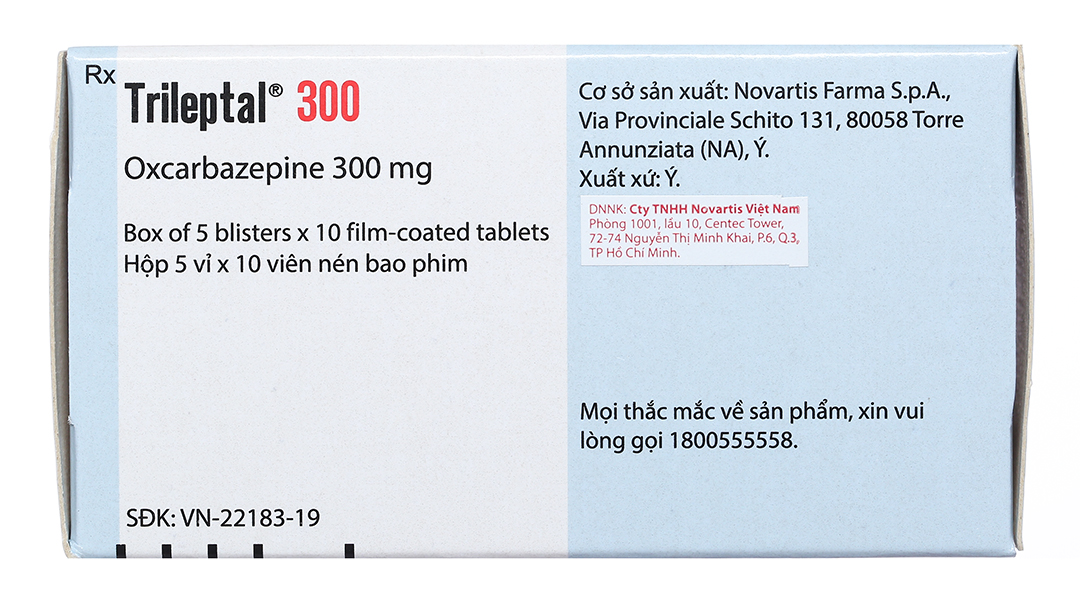 Thuốc Trileptal 300 trị động kinh (5 vỉ x 10 viên) - 08/2025 ...
