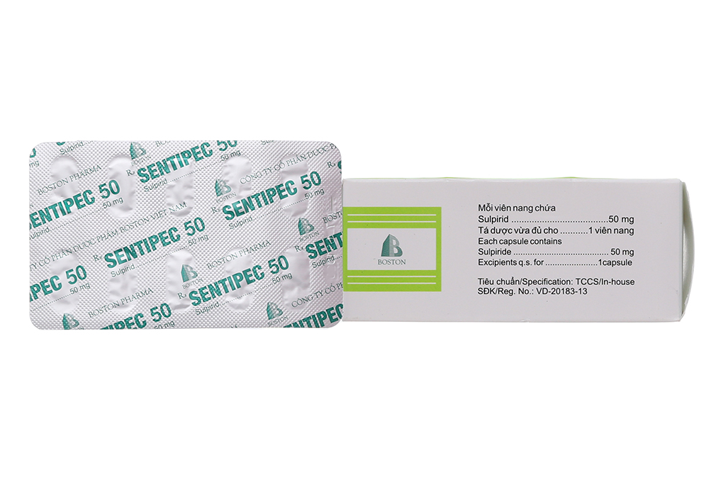 Sentipec 50mg hộp 50 viên trị chứng lo âu, rối loạn hành vi nặng - 08/ ...