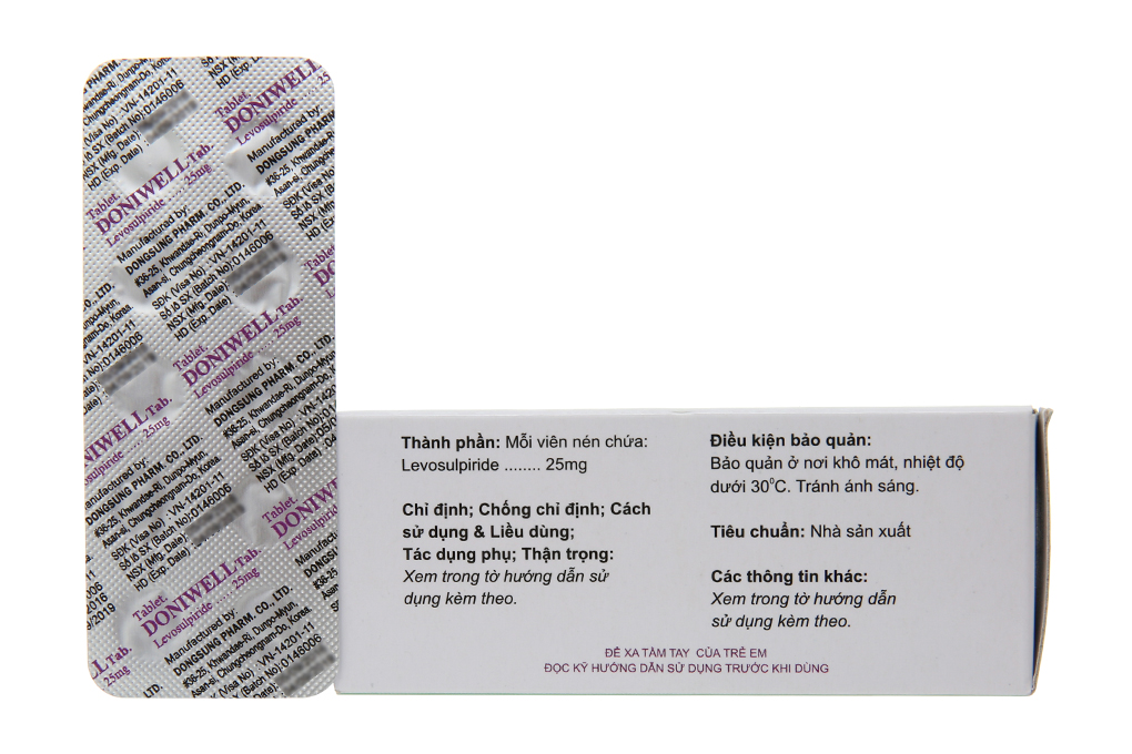 Thuốc Doniwell Tab 25mg trị tâm thần phân liệt (10 vỉ x 10 viên) - 01/ ...