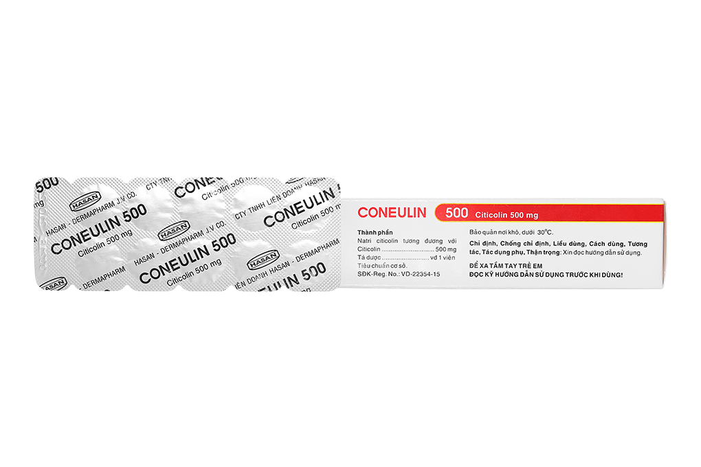 Coneulin 500 trị rối loạn thần kinh, tâm thần (3 vỉ x 10 viên) - 08/ ...