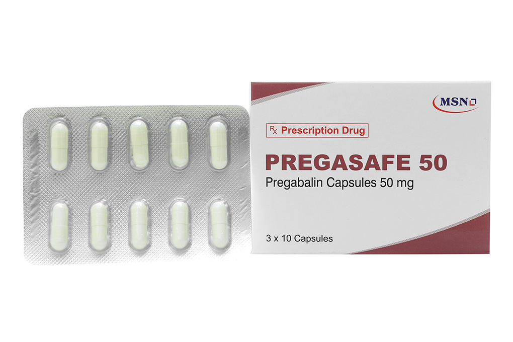 Pregasafe 50 trị động kinh, đau dây thần kinh (3 vỉ x 10 viên) - 08/ ...