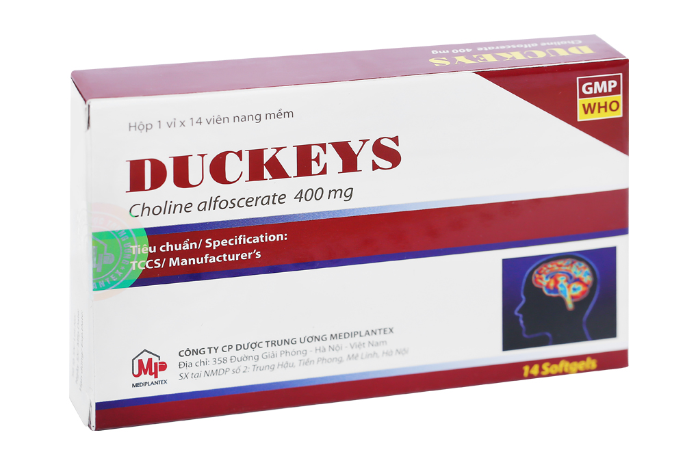 Duckeys 400mg hỗ trợ trị giảm vận động, sa sút trí tuệ, Alzheimer (1 vỉ ...