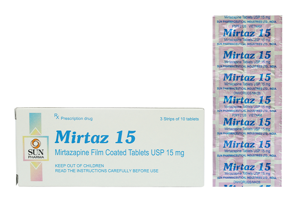 Mirtaz 15 trị chứng trầm cảm (3 vỉ x 10 viên) - 09/2025 ...