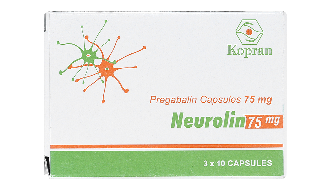 Neurolin 75mg trị động kinh, đau dây thần kinh (3 vỉ x 10 viên) - 10/ ...