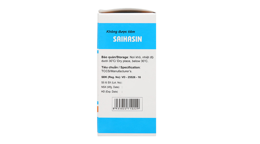 Thuốc Saihasin 600mg/5ml trị chóng mặt, giật rung cơ - 01/2026 ...